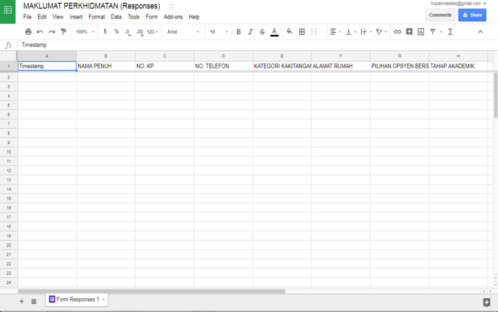 Google Forms – Panduan Pengurusan Data